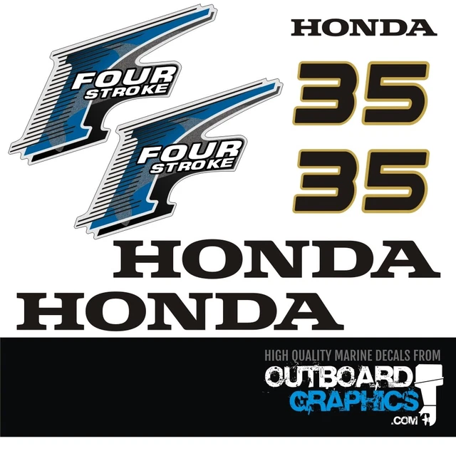 HONDA BF35HP 4 stroke outboard engine decals/sticker kit EUR 46,14 ...