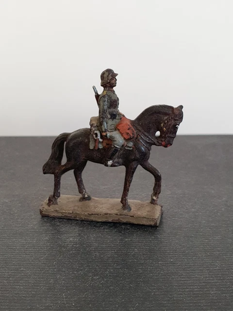 ELASTOLIN LINEOL SOLDAT zu Pferd Rappe Kavallerie Militär II WK Masse Serie 4 cm EUR 9,99 ...