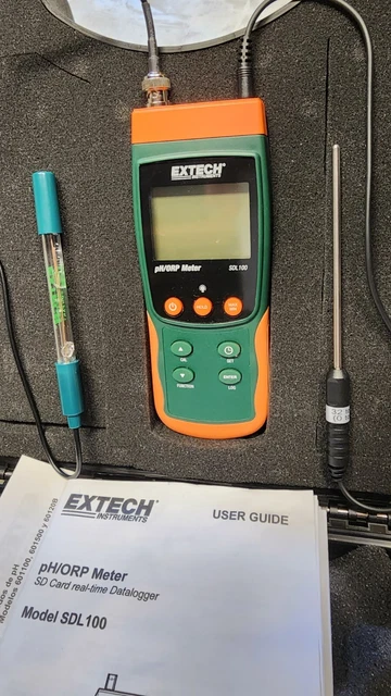 EXTECH PH, ORP, Temperature Meter, Data Logger (Model SDL100) $350.00 ...