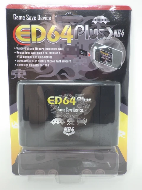 ED64 PLUS SAVE Game Device Flash Cart - Nintendo N64 (inklusive microSD ...