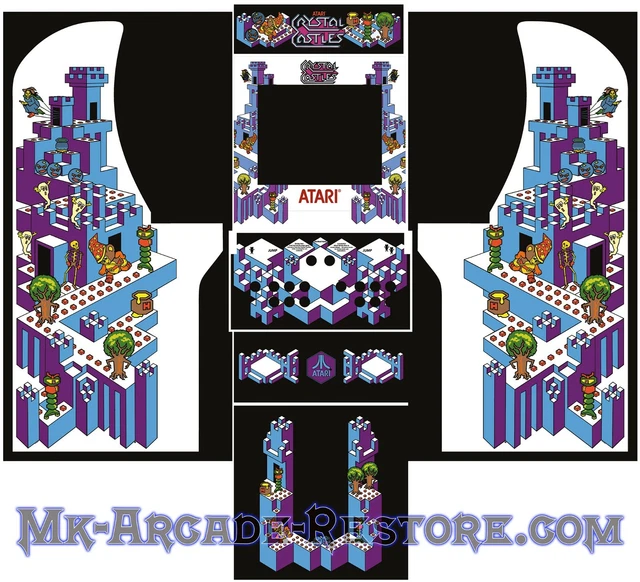 ARCADE1UP CRYSTAL CASTLES Side Art Arcade Cabinet Artwork Graphics ...