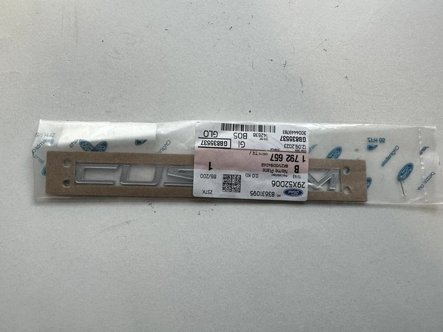 GENUINE NEW FORD Transit Custom Door Name Plate Badge Emblem 1792657 £ ...