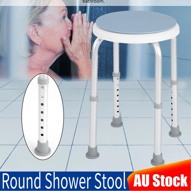 ADJUSTABLE BATH SHOWER Stool Height Adjustable Chair Seat Rotating ...