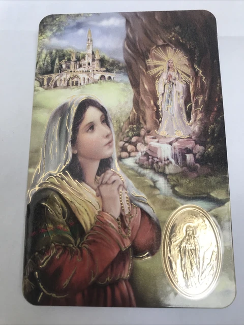 OUR LADY OF Lourdes / St Bernadette Prayer Card.... Wallet / Purse Size Freepost £2.00 - PicClick UK
