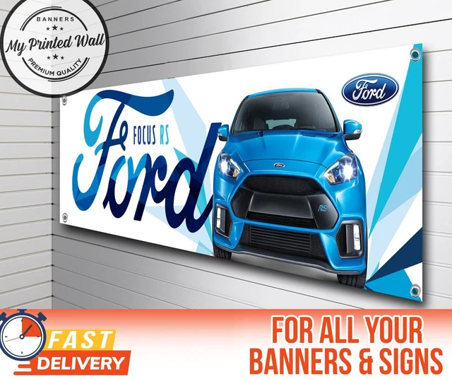 FORD FOCUS RS MK3 (blue) Banner for Garage, Workshop etc £16.50 ...