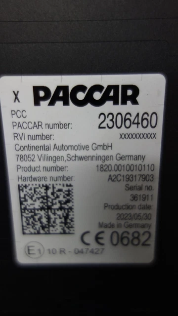 PACCAR ELECTRONIC CONTROL Unit ECU 2306460 GPS Kenworth Peterbuilt NOS ...