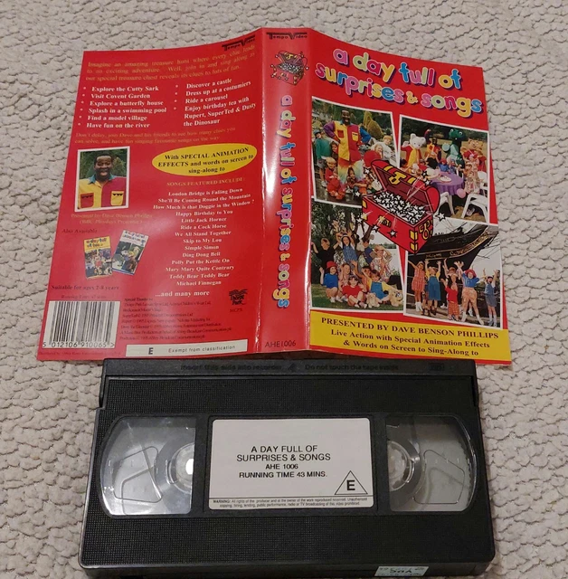 A DAY FULL Of Surprises and Songs VHS kids children nursery rhymes £23. ...