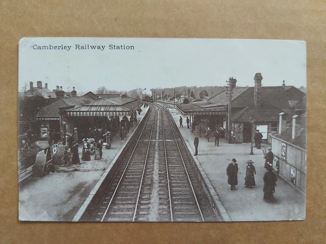 CAMBERLEY - RAILWAY Station - Old Postcard 2198 £3.00 - PicClick UK