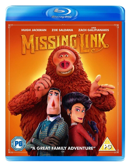 MISSING LINK BD (Blu-ray) Hugh Jackman Zoe Saldana Emma Thompson Matt ...