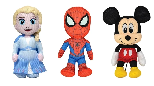 DISNEY AQUA PALS Frozen Elsa Mickey Mouse Spiderman Plush Pool Toy ...