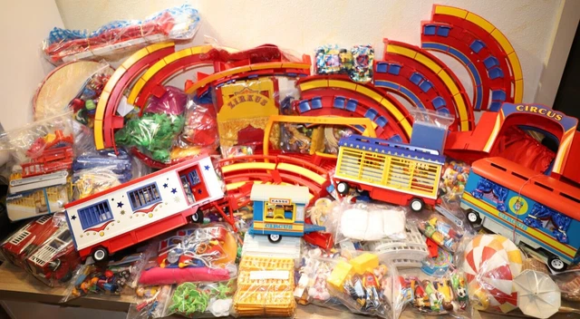 PLAYMOBIL MEGA ZIRKUS Welt 150x Figuren, 4x Wagen 4134, 4237, 2x 4230 ...
