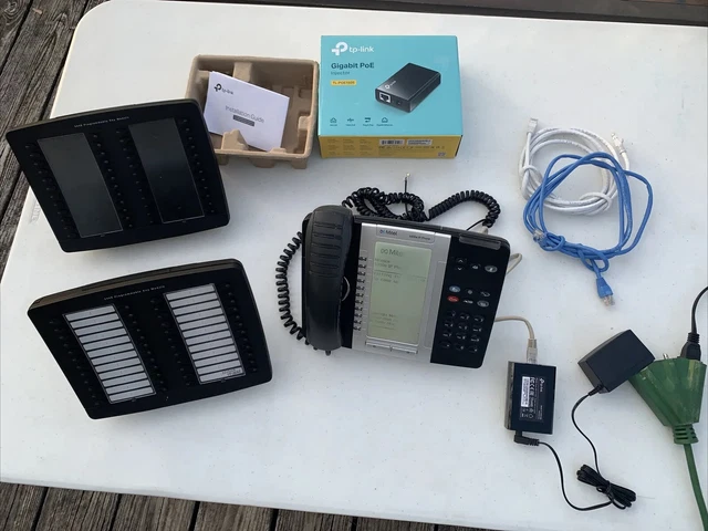 MITEL 5330E IP Phone with injector and two 5448 Programmable Key Module ...