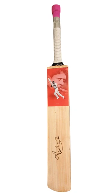 AUTOGRAPH OF KAPIL Dev - signed full size bat India cricket World Cup ...