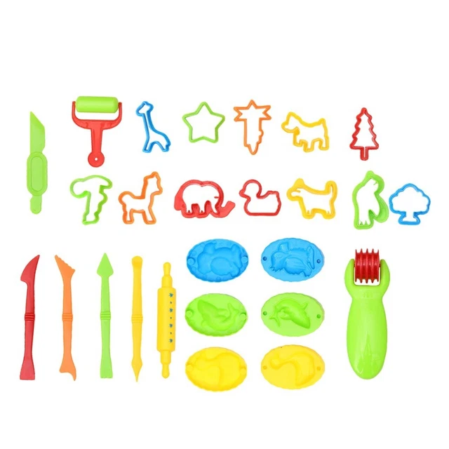 KIDS DOUGH MOLDS Plasticine Mould Set Plasticine Tool Kit Clay Dough ...