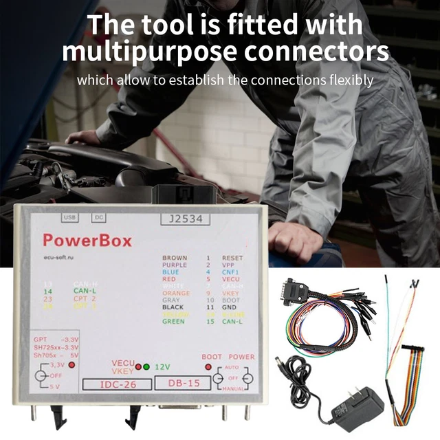 POWER BOX ECU-SOFT Programmer J2534 Multi-Purpose LED Openport for ...