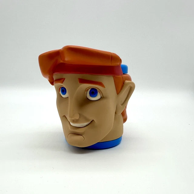DISNEY ANIMATED HERCULES Mug 3D Head Face Cup Applause Kids Mug Vintage ...