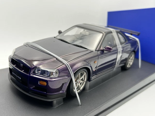 AUTOART NISSAN SKYLINE R34 GTR 1999 1/18 violet minuit 77304 ...