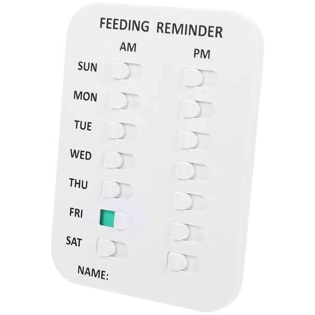 DOG FEEDING REMINDER Reminder to Feeding of Pets-2 Rows M2R62193 £9.82 ...