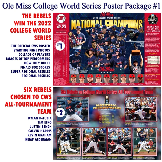 OLE MISS COLLEGE World Series Package #1 — Two Commemorative Posters £ ...