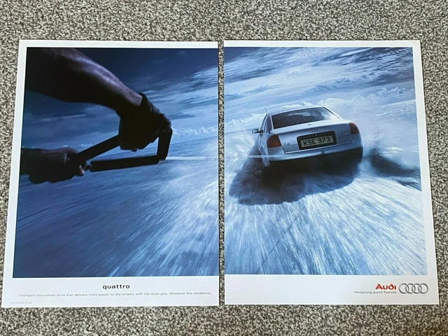 RARE COLLECTABLE 2000'S Vintage Magazine Advert Art Picture Audi A6 ...