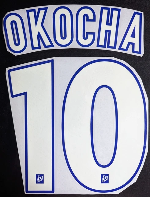 OKOCHA #10 PSG Home / Away 1998 to 2001 nameset / flocage £21.44 ...