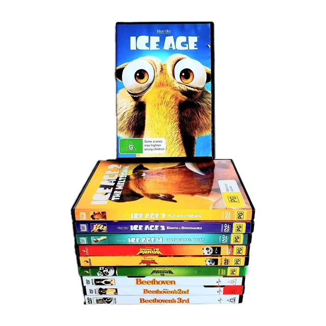 KID'S 10X DVD Gift Set Bundle Animation Ice Age Kung Fu Panda Beethoven ...