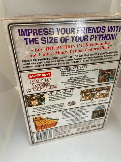 MONTY PYTHON PACK (DVD, 2005, 4-Disc Set) Like New! Region 4 $27.99 ...