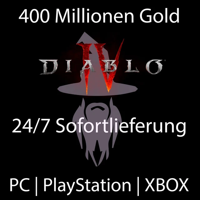 DIABLO 4 GOLD 🔥 D4 DIABLO IV 🔥 SC SOFTCORE 400 Mio. Gold PS5, PC, XBOX ...