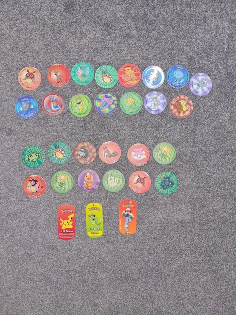 POKEMON TAZOS & 3D Tazos Bundle & Dog Tags Nintendo Pogs EUR 49,86 ...