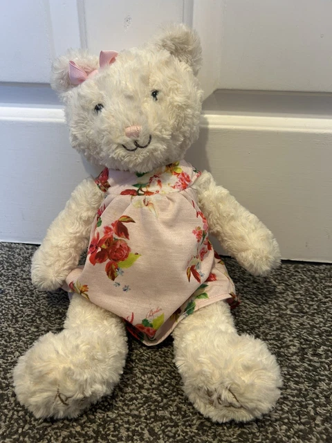 TED BAKER CREAM Teddy Bear, Pink Floral + Birds Dress Plush Soft Toy ...