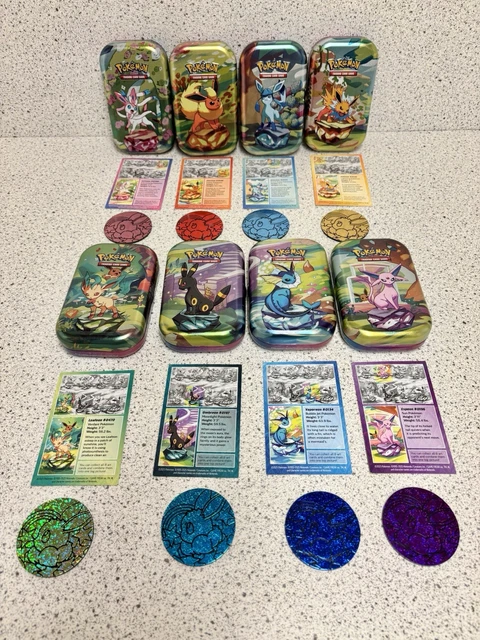 POKÉMON TCG PRISMATIC Evolutions EMPTY Mini Tin With Art & Coin - 8x ...