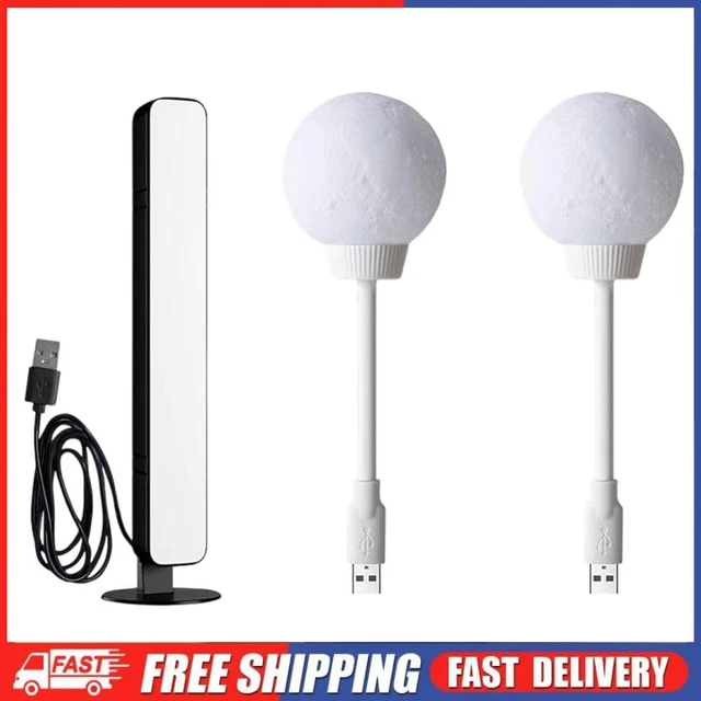 VOICE CONTROL LED Night Light USB Reading Light 3 Color Dimmable for ...