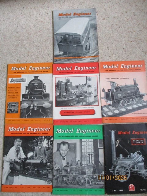 MODEL ENGINEER MAGAZINES 7 in a nice condition for their age priced to clear £3.31 - PicClick UK