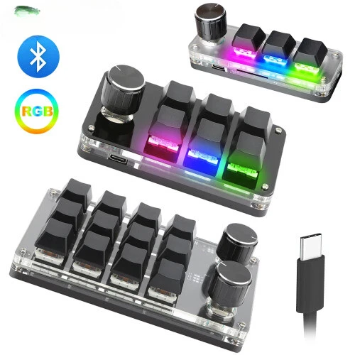 PROGRAMMING MACRO CUSTOM Knob Keyboard Bluetooth/RGB/Wired Copy Paste ...