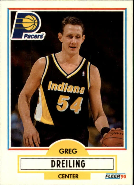 1990-91 FLEER UPDATE Indiana Pacers carte basketball #U37 Greg Dreiling ...