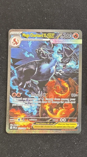 POKEMON TCG MEGA Charizard X ex 125/094 SIR Phantasmal Flames Mint ...