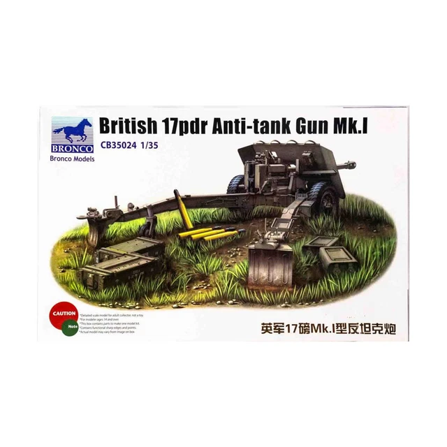 BRONCO MODELS WWII Vehicle 1:35 British 17pdr Anti-tank Gun Mk.I VG+/NM ...