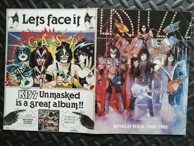 KISS ORIGINAL 1980 Unmasked Uk Tour Programme & Phantoms Film Flier Ace ...