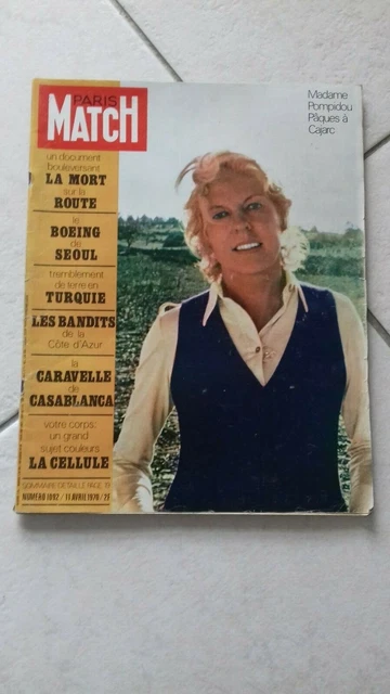 MAGAZINE PARIS MATCH Vintage 11 Avril 1970 n°1092 Madame Pompidou EUR 5 ...