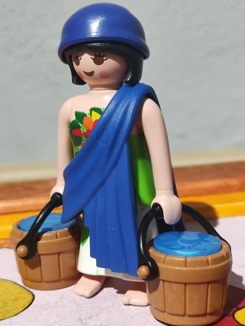 PLAYMOBIL FIGURE PORTEUR D'eau Médiéval Fermier Médiéval Villageois De ...