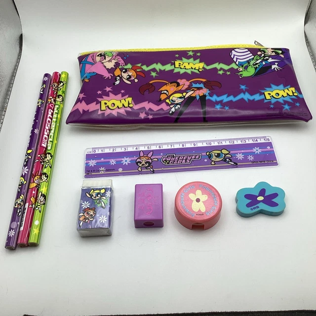 THE POWERPUFF GIRLS Pencil Case Pouch Pyramid Lot 2002 Vintage $24.62 ...
