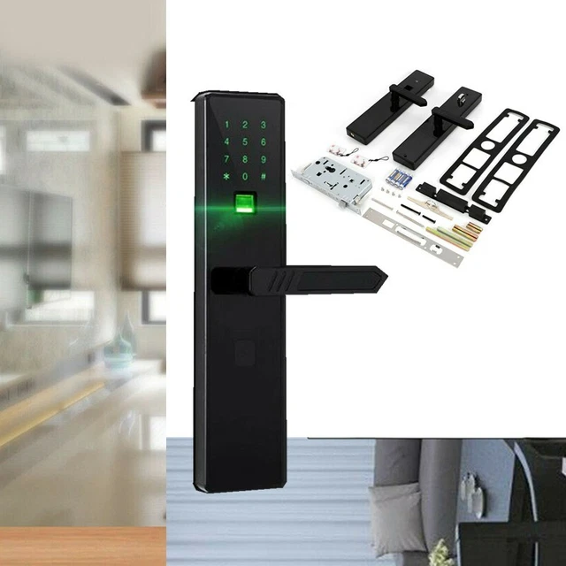 SMART SECURITY DOOR Lock Biometric Fingerprint Digital Keypad Keyless ...