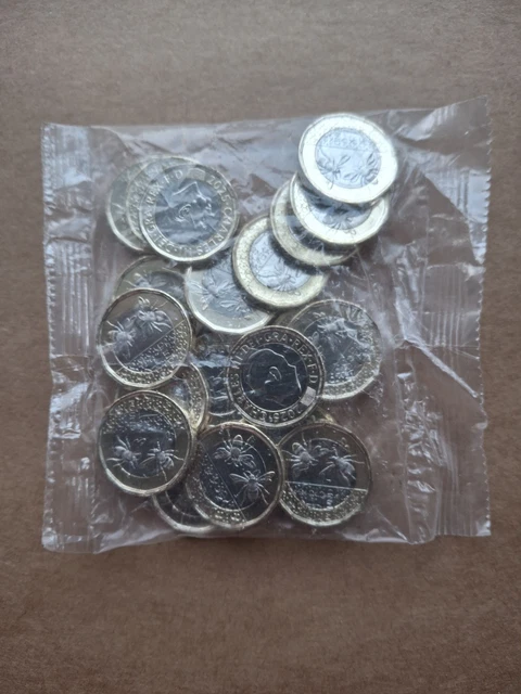 2025 KING CHARLES Ill Bee One Pound Coins Full Sealed Bag Of 20 x Coins ...