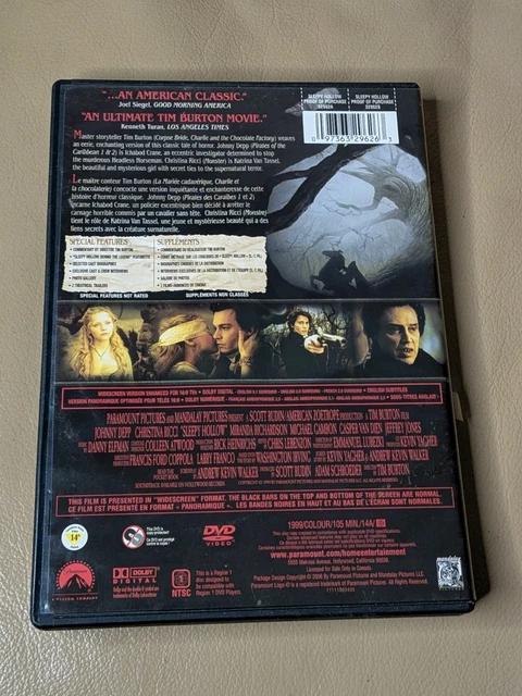 SLEEPY HOLLOW (DVD, 1999) Johnny Depp $9.99 - PicClick CA