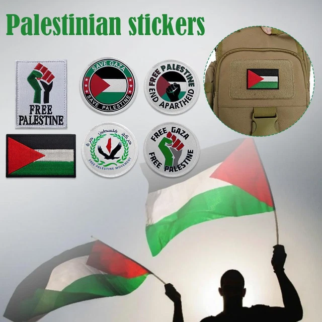 PALESTINE EMBROIDERED FLAG Patch Stickers On Clothes Palestinian Badges ...