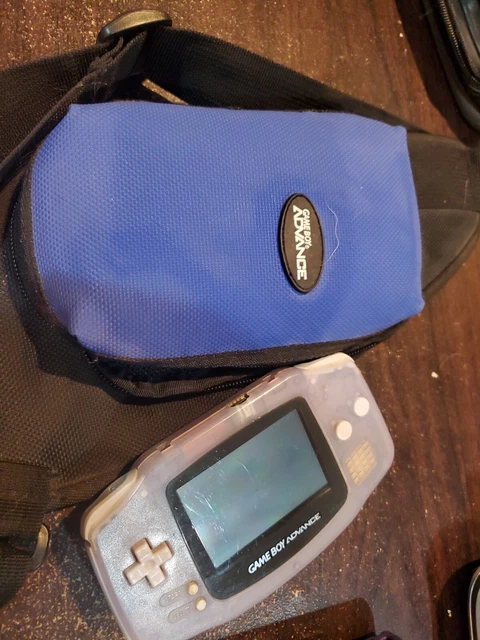 NINTENDO GAME BOY Advance Console System - Clear Glacier WITH CARRYING ...