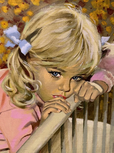 TROELS MARSTRAND DIT JAC MARS Fillette Acrylique sur toile SBD 43cm 65 ...