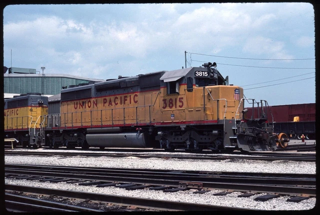 ORIGINAL RAIL SLIDE - UP Union Pacific 3815 Dolton IL 6-26-1992 £4.50 ...