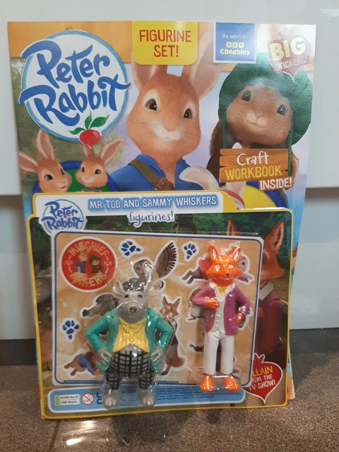 CBEEBIES PETER RABBIT Magazine Figures Mr Tod And Sammy Whiskers ...