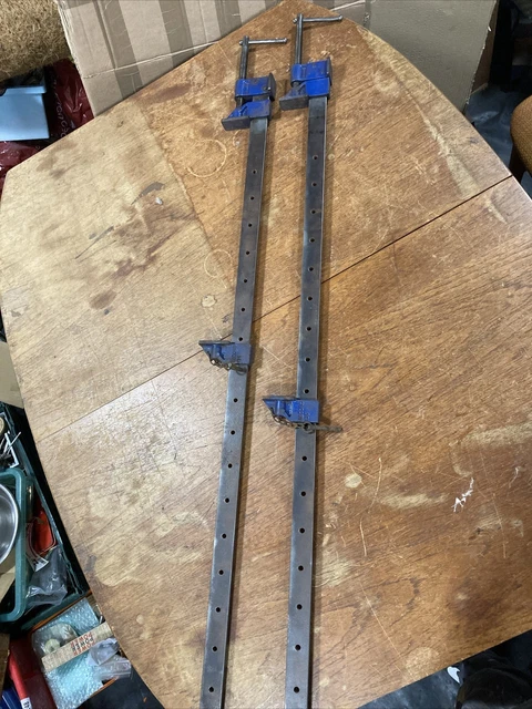 2 X RECORD 135 sash clamps,48inch long in total ,vintage £50.00 ...